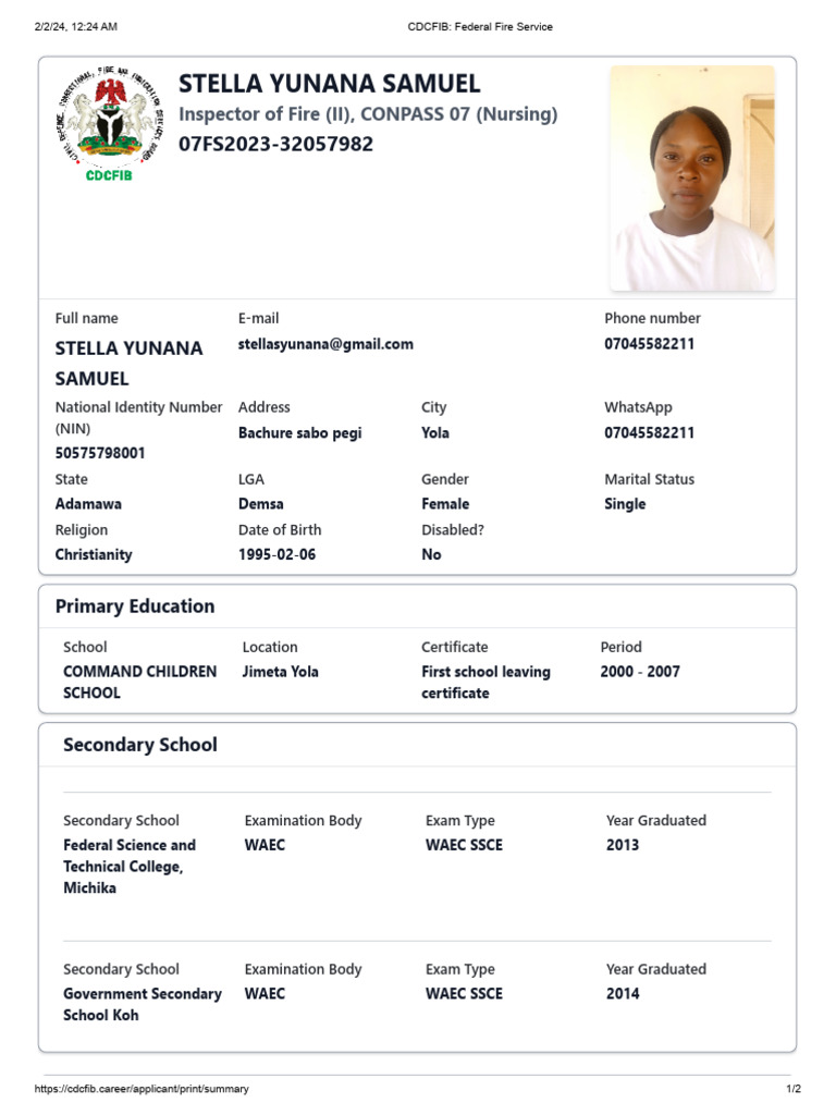 CDCFIB - Federal Fire Service | PDF | Vocational Education | Qualifications