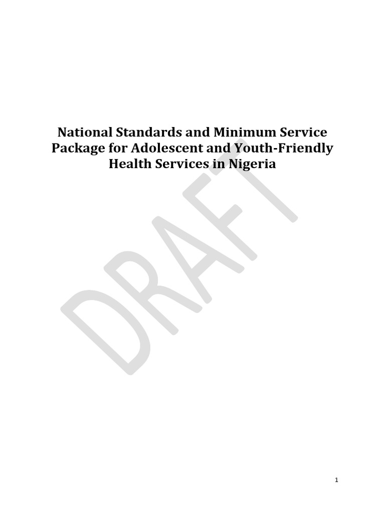 National Standards for Youth-Friendly Services | PDF | Health Care ...