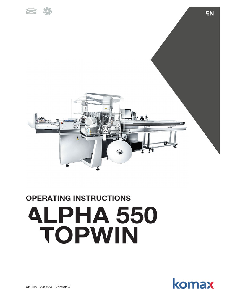Alpha 550 Operating Instruction | PDF | Belt (Mechanical) | Machines