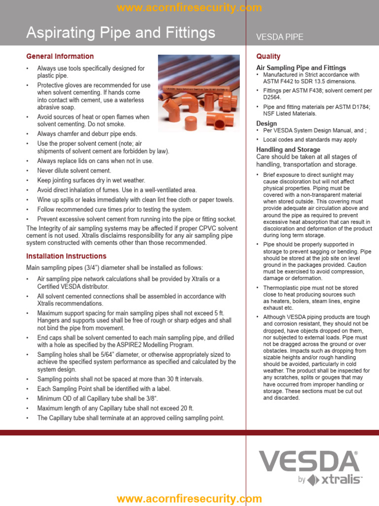 02 Aspirating Pipe and Fittings Installation Instructions AQ Lores ...