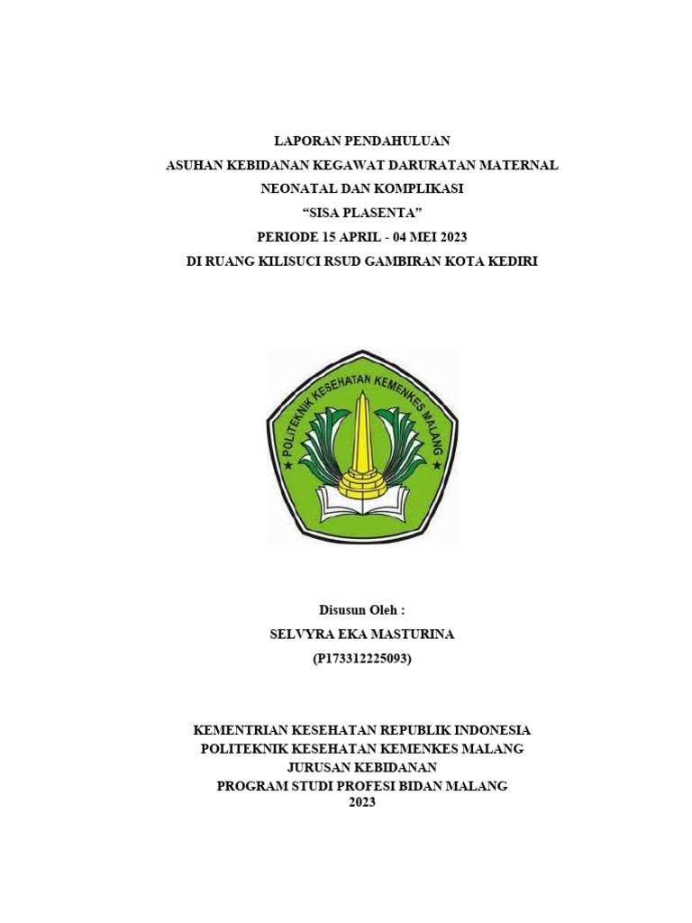 Sisa Plasenta dan Dampaknya pada Nifas | PDF | Kesehatan Holistik