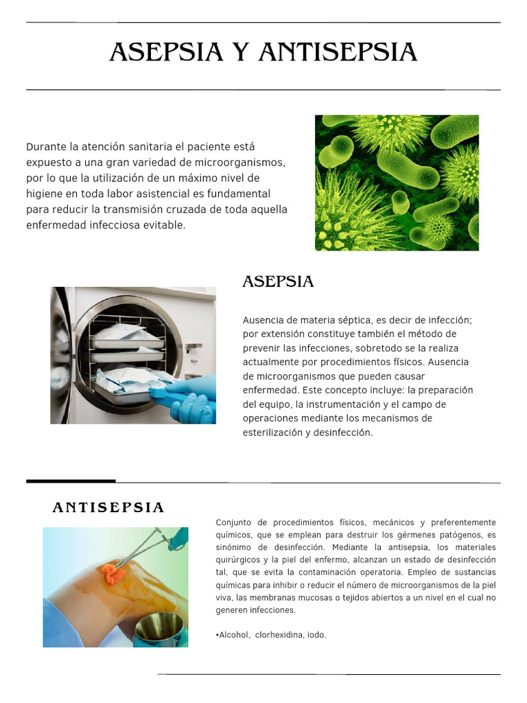 Asepsia y Antisepsia | PDF