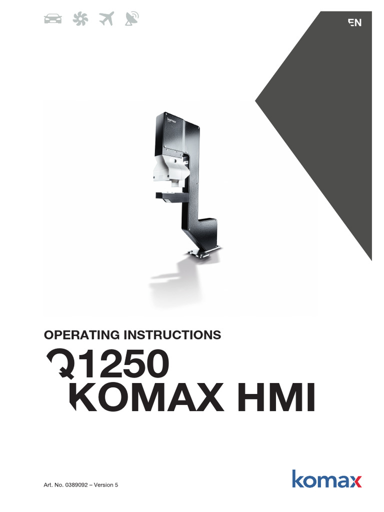 5 BA Q1250 Komax HMI EN | PDF | Safety | User Interface