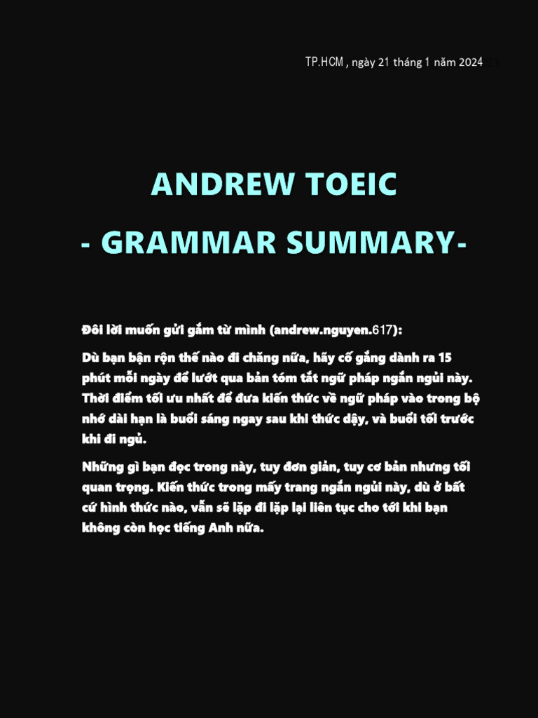 Andrew nguyen 617 s Grammar Summary PDF