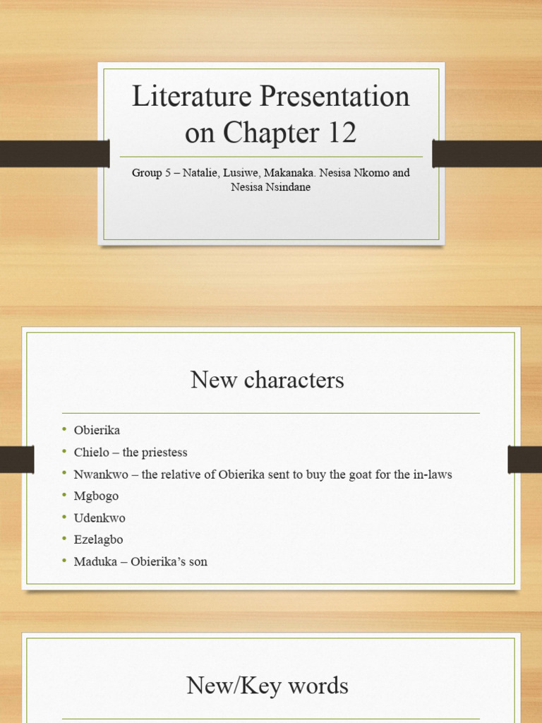 Literature Presentation On Chapter 12 Natalie | PDF