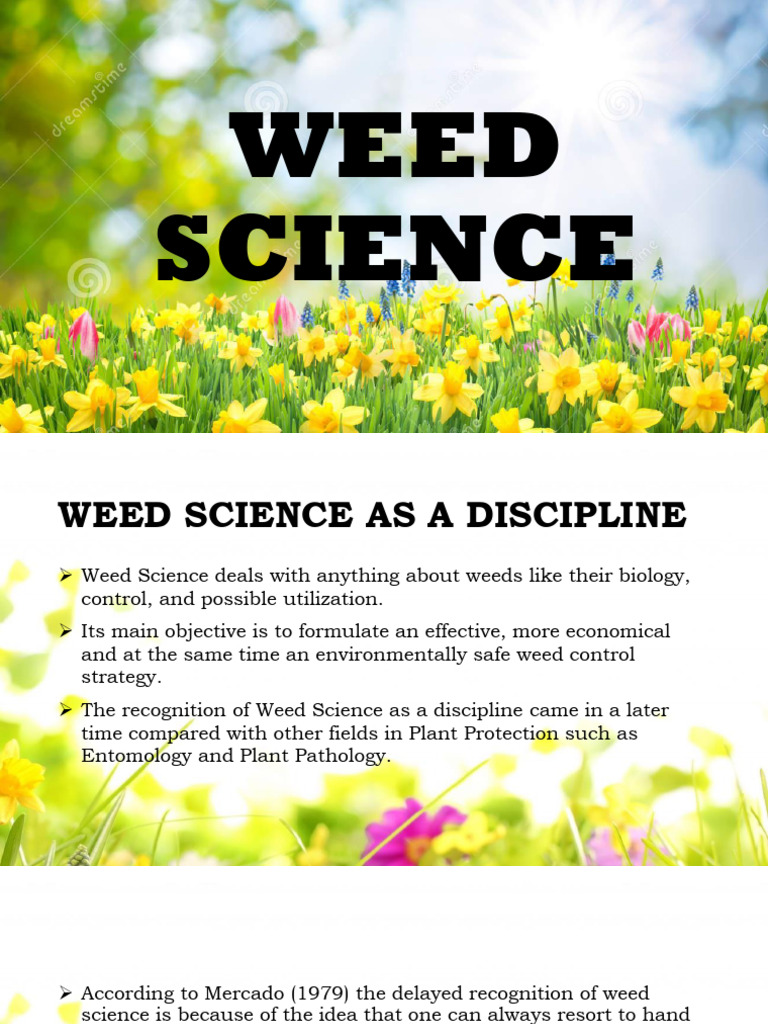 3A Weed Science As A Discipline | PDF | Weed | Agriculture
