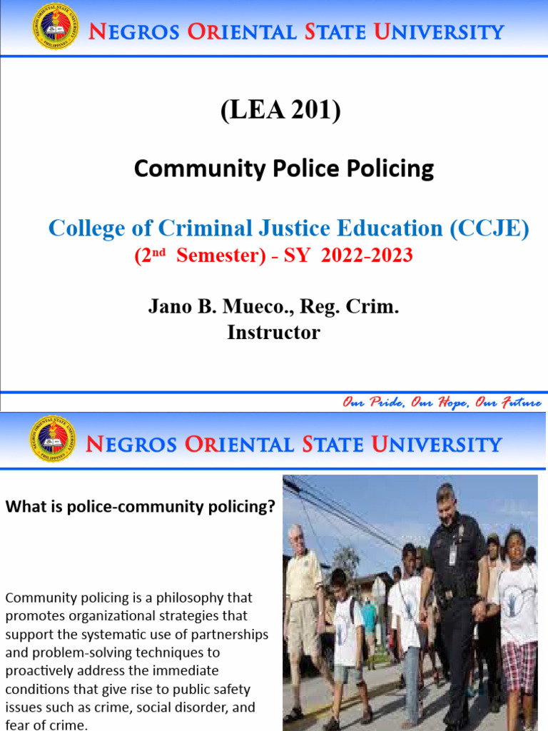 Lea 201 Police Programs | PDF | Prison | Community Policing