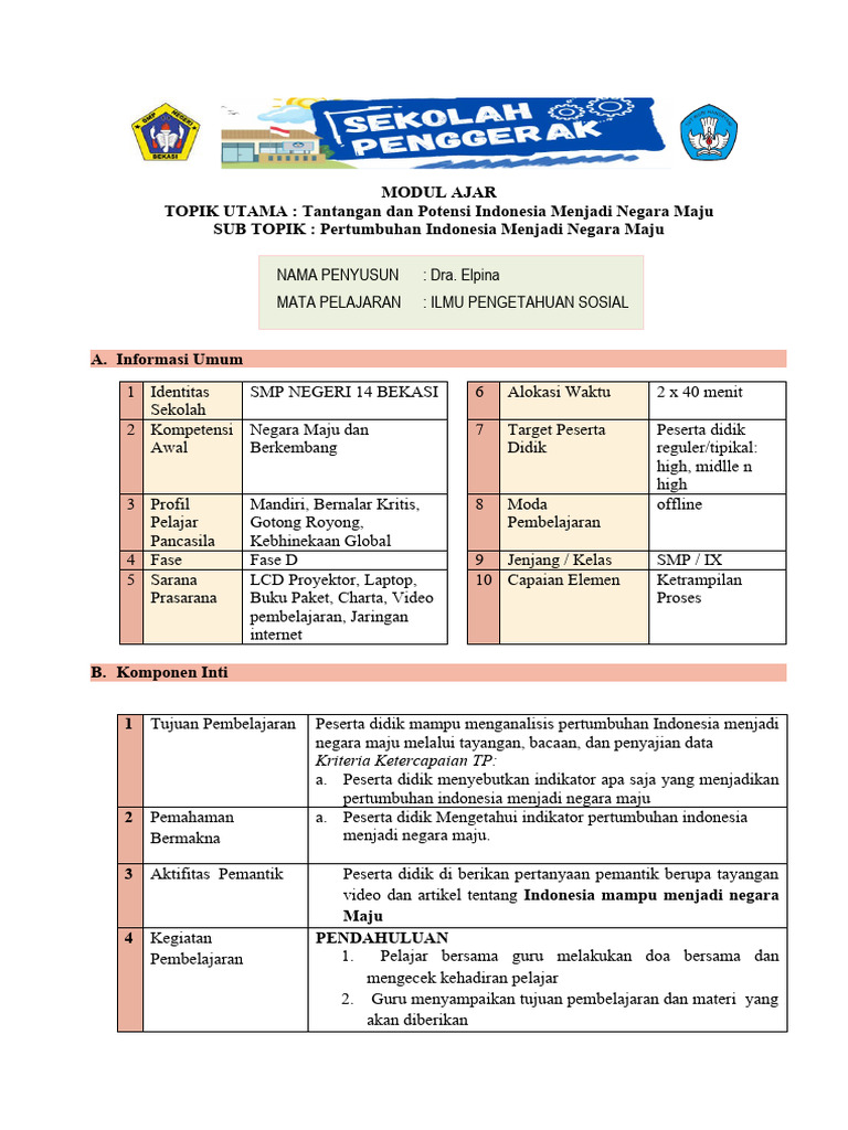 Modul Ips Kelas Ix Menganalisis Potensi | PDF