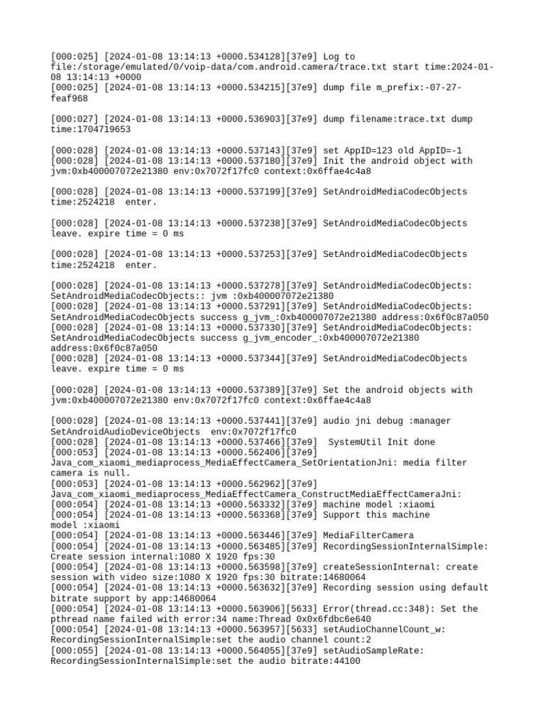 Android Media Codec Debug Log | PDF | Computing | Digital Technology
