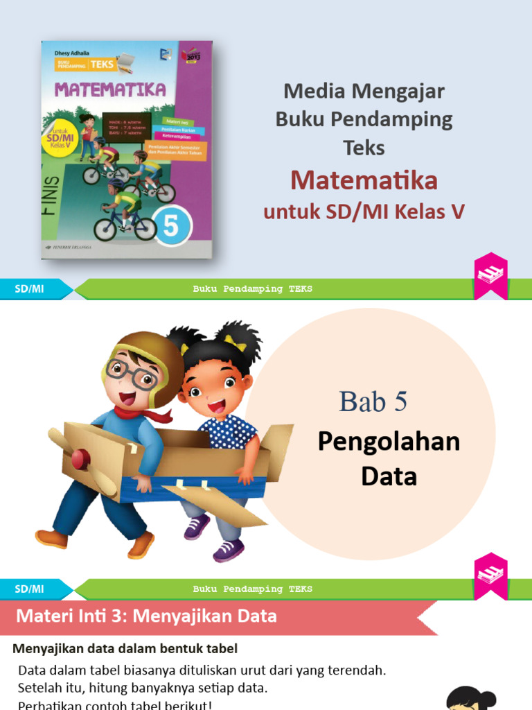 MTK BAB 5 PENGOLAHAN DATA (Materi 3) | PDF | Metode & Bahan Ajar