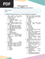 Soal Bab 1, 2 Dan 3 PAI Kelas 4 Kurikulum Merdeka | PDF