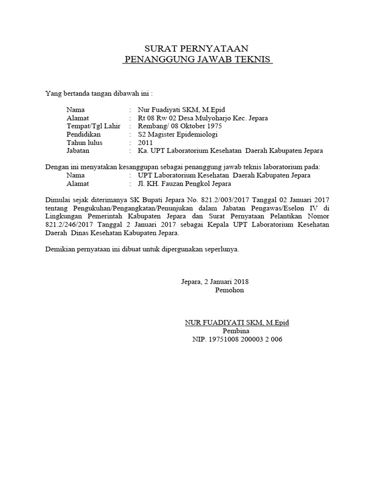 Surat Kelengkapan Ijin Operasional | PDF