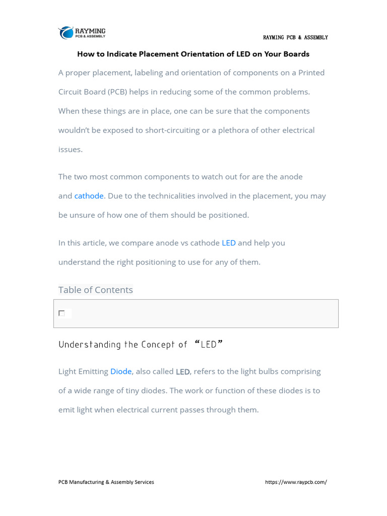 How To Indicate Placement Orientation of LED On Your Boards | PDF ...