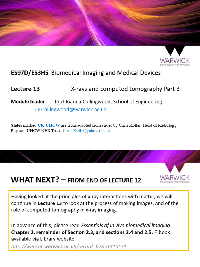 L13 X Ray Part 3 | PDF | Ct Scan | X Ray