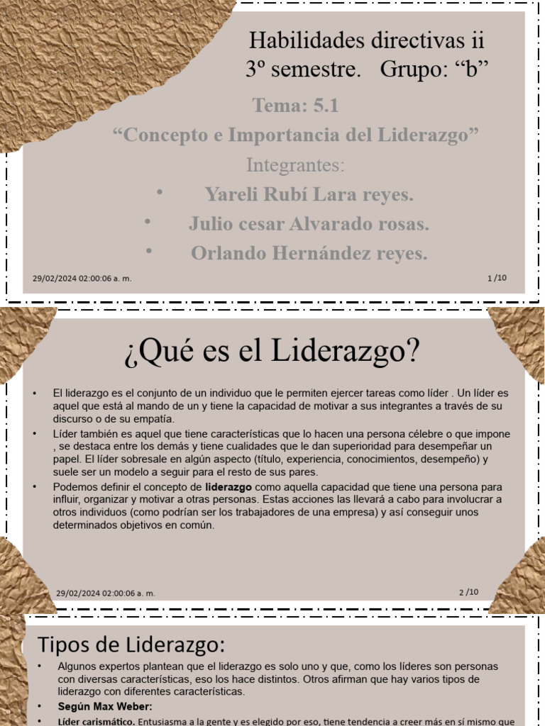5.1 Concepto e Importancia Del Liderazgo. | PDF | Liderazgo