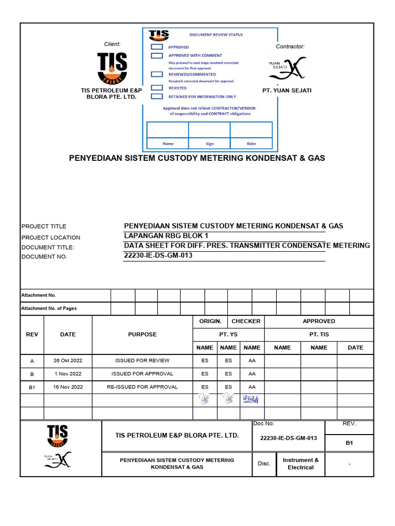 Data Sheet For DPT Condensate Metering Rev.B1 | Download Free PDF ...