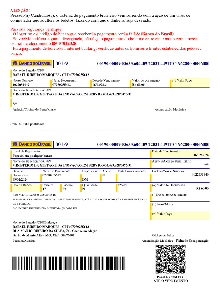 Modelo de Boleto | PDF | Dinheiro | Pagamentos