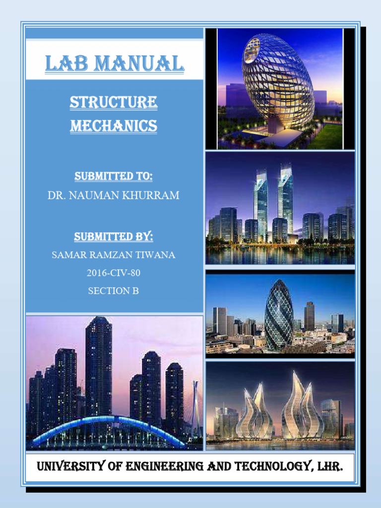 SM Lab Manual Part 1-1 | PDF | Steel | Ultimate Tensile Strength