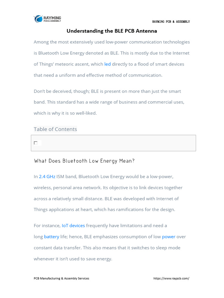 Understanding The BLE PCB Antenna | Download Free PDF | Antenna (Radio ...