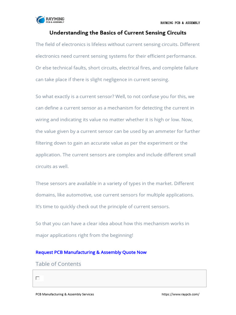 Understanding The Basics of Current Sensing Circuits | PDF | Resistor ...