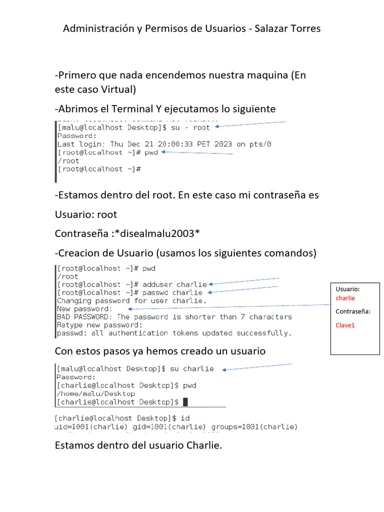 Gestión de Usuarios y Permisos Linux | PDF