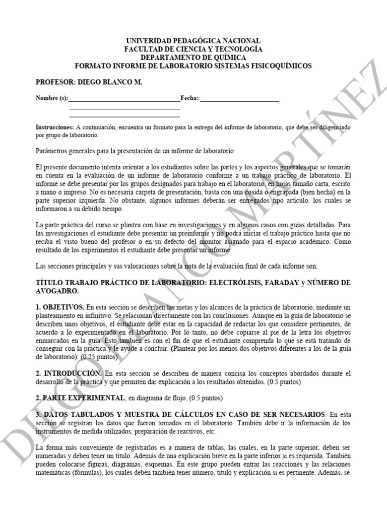 Formato Informe de Laboratorio SF | PDF | Laboratorios | Experimentar