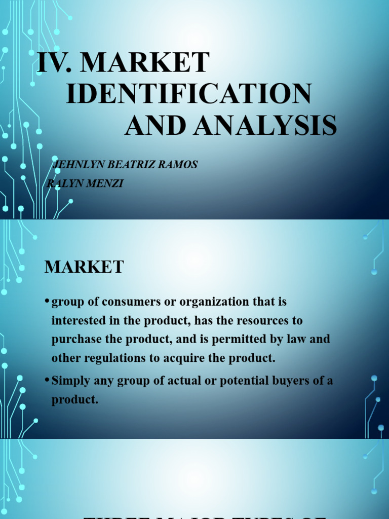 IV. Market Identification and Analysis | PDF | Product (Business ...