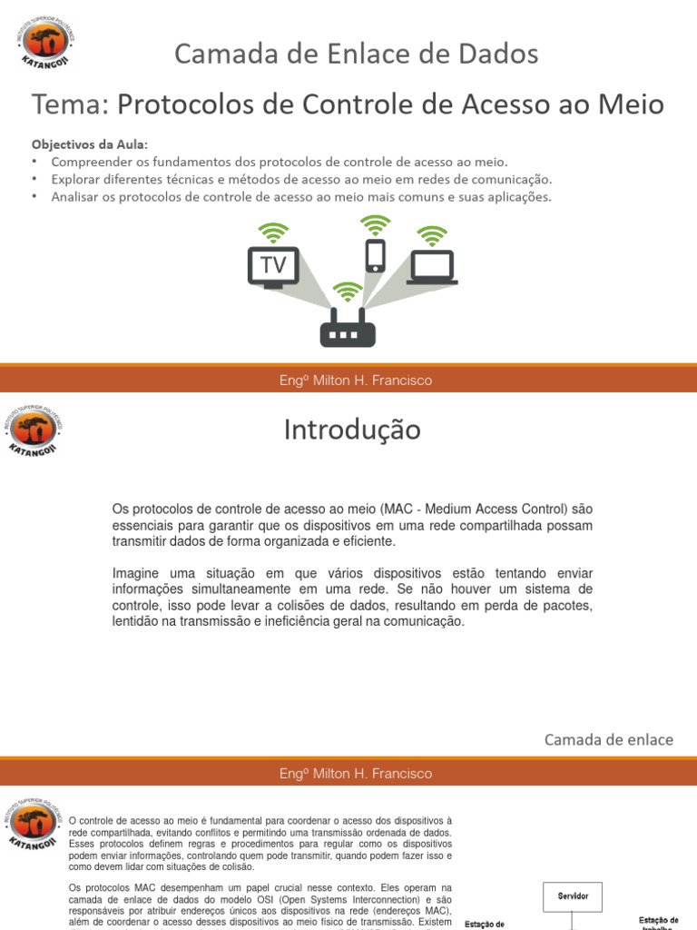 Aula 9 - Protocolos de Controle de Acesso Ao Meio | PDF | Rede de computadores | Ethernet