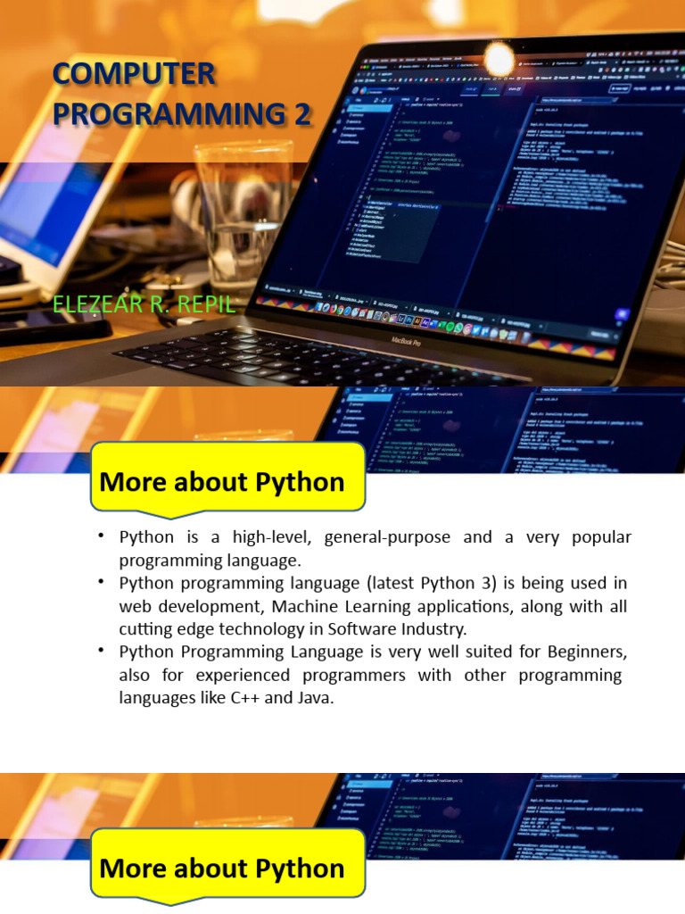 1.2 Introduction To Programming With Python (Cont) | PDF | Python ...