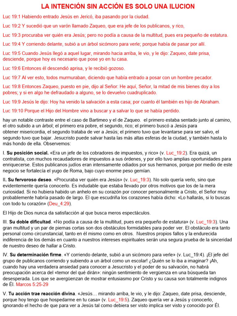 La Intención Sin Acción Es Solo Una Ilucion | PDF | Teología | Creencia ...