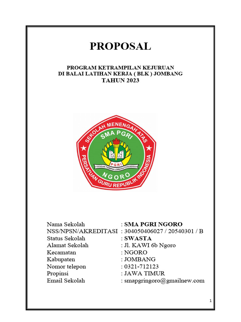 Proposal Praktek Kerja Lapang FIX | PDF