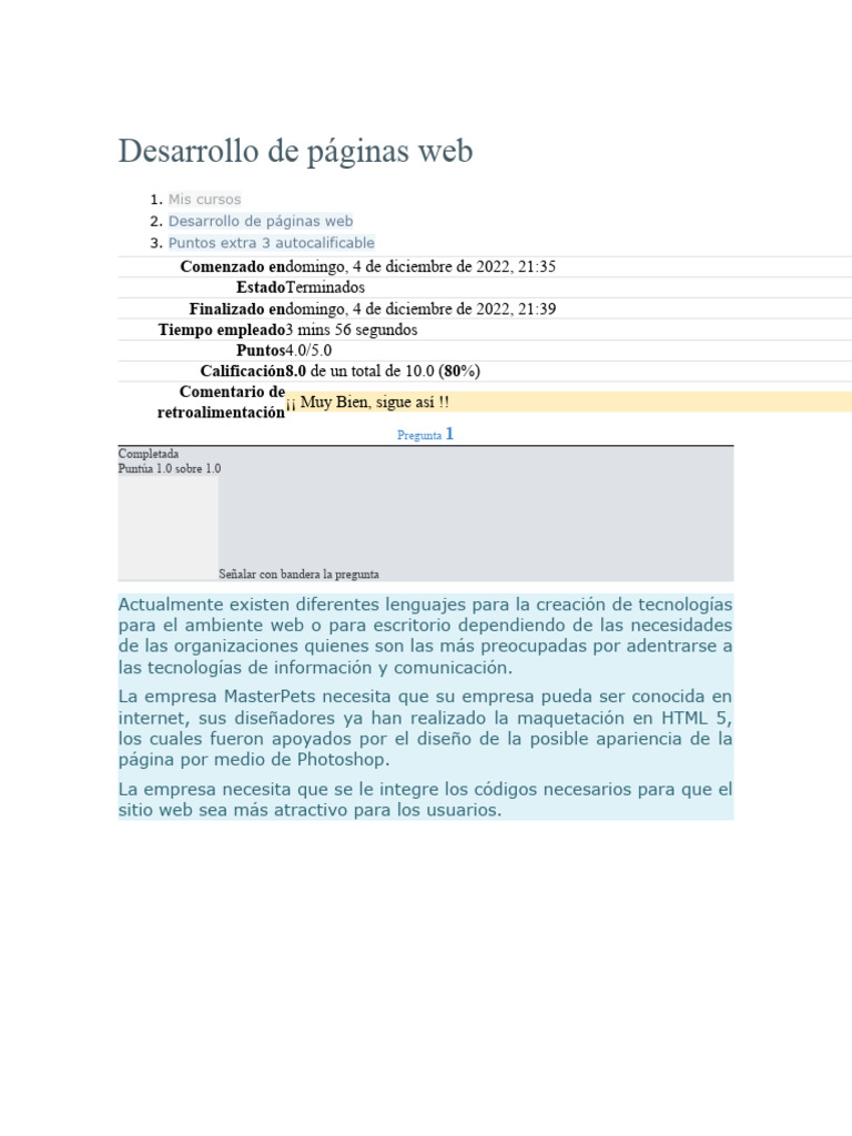 Evaluación de Desarrollo Web | PDF | Página web | HTML