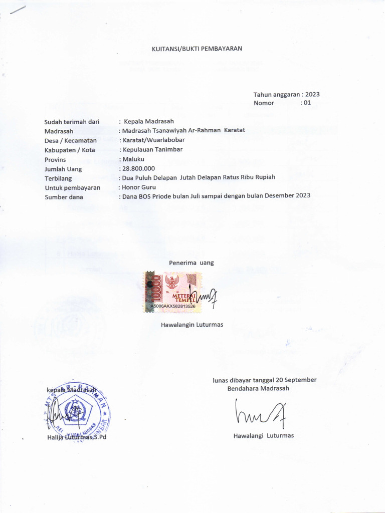 Production 121281030002-2023-Nota-realisasipengeluarankegiatan-Inv Pengeluaran Apbn Bos Semester ...