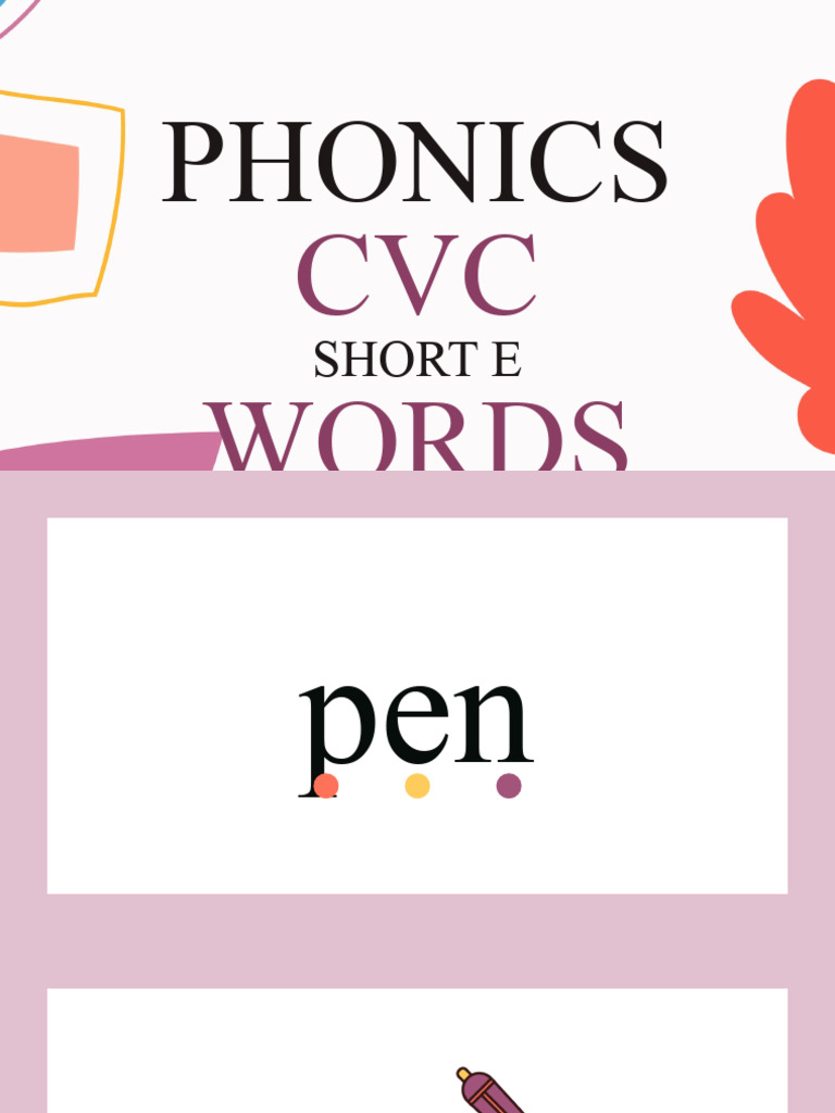 Phonics Short Vowel E Sound Presentation | PDF
