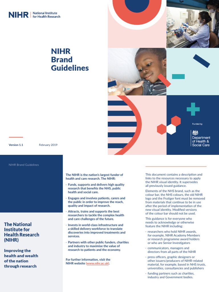 NIHR Brand Guidelines V1.1 Issued March 2019 | PDF