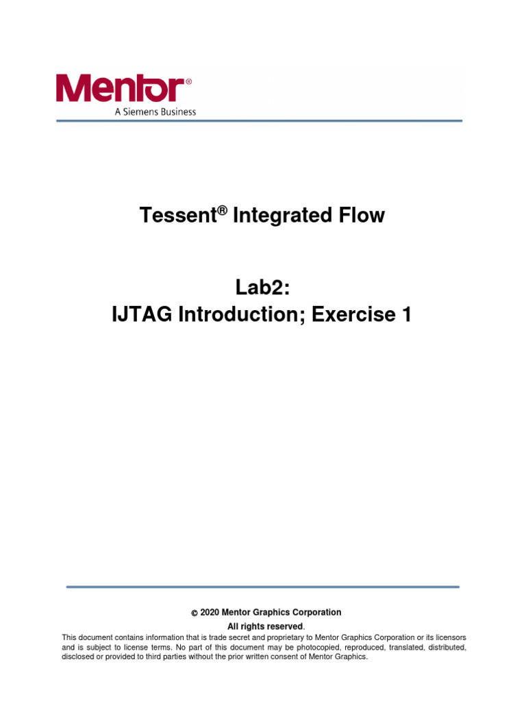 Tessent Integrated Flow Lab2 IJTAG Introduction Ex1 | PDF | License ...