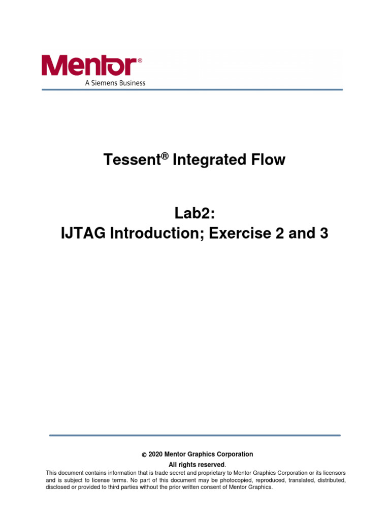 Tessent Integrated Flow Lab2 IJTAG Introduction Ex2-3 | PDF | License ...