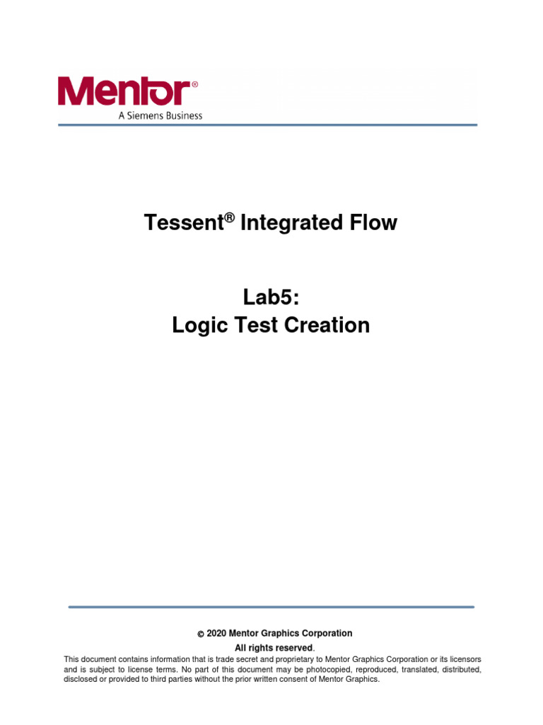 Tessent Integrated Flow Lab5 Logic Test Creation | PDF | License ...