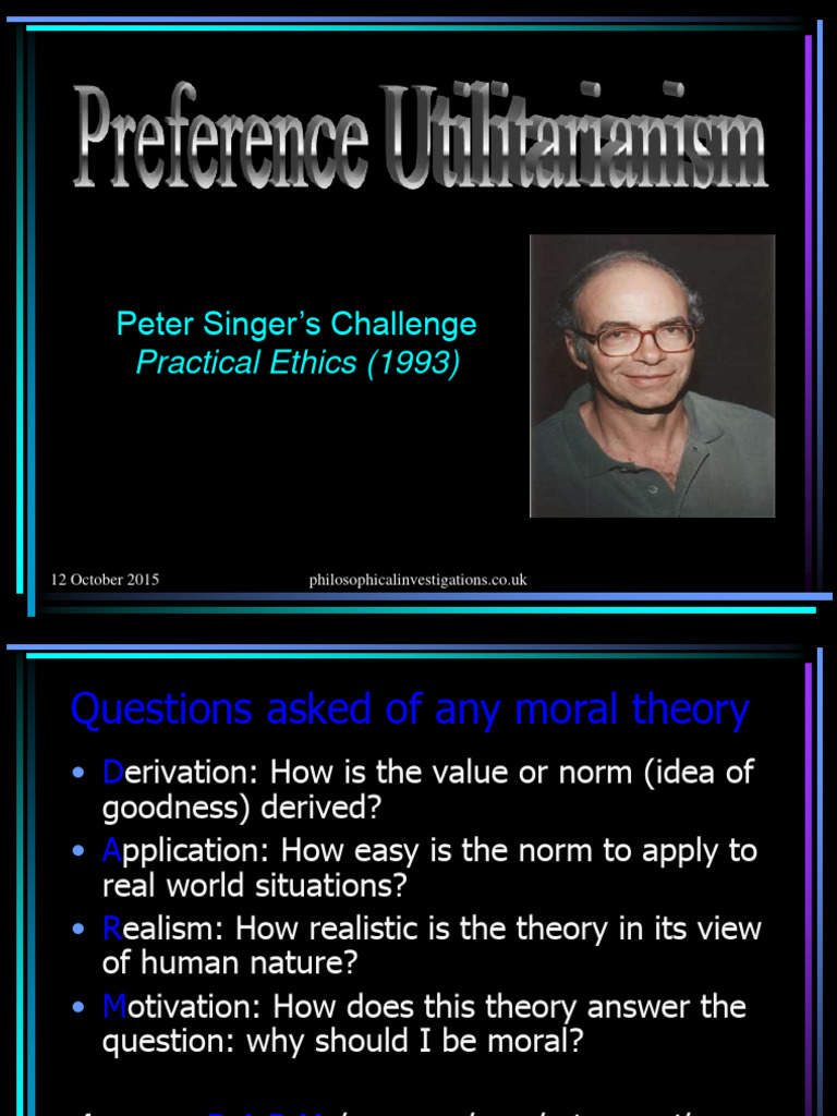 Preference Utilitarianism 2 | PDF | Utilitarianism | Animal Rights