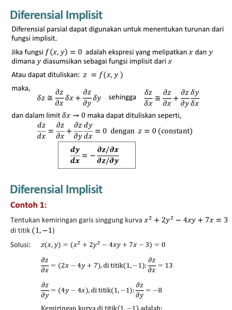 03-Diferensial Implisit | PDF