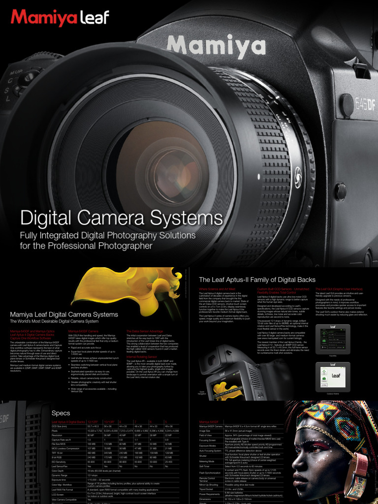 MamiyaLeaf Aptus Brochure 912012 | PDF | Camera Lens | Macro Photography
