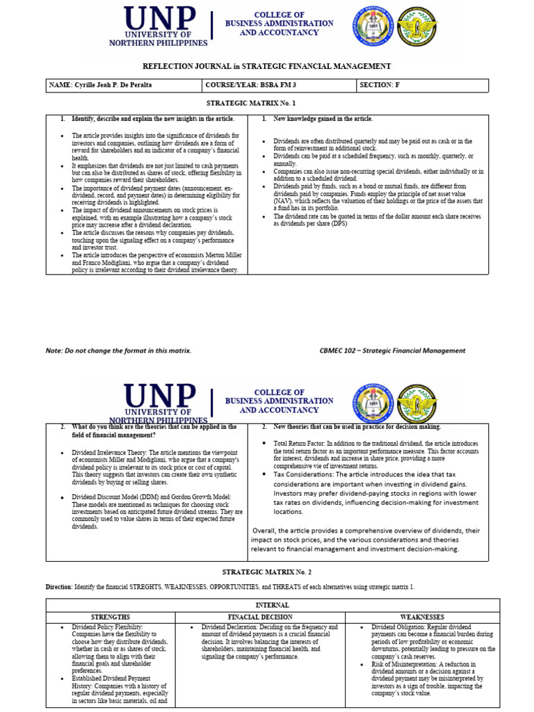 Cbmec 102 Project | PDF | Dividend | Stocks