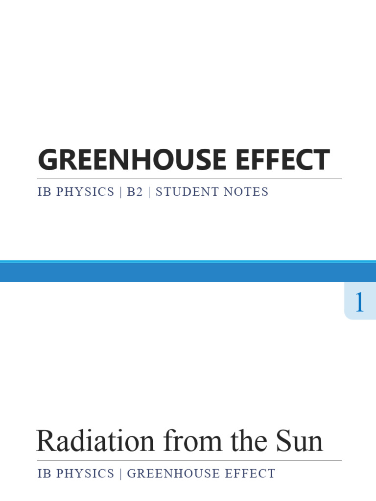 PYB2 Handout GreenhouseEffect StudentNotes | PDF | Sun | Earth