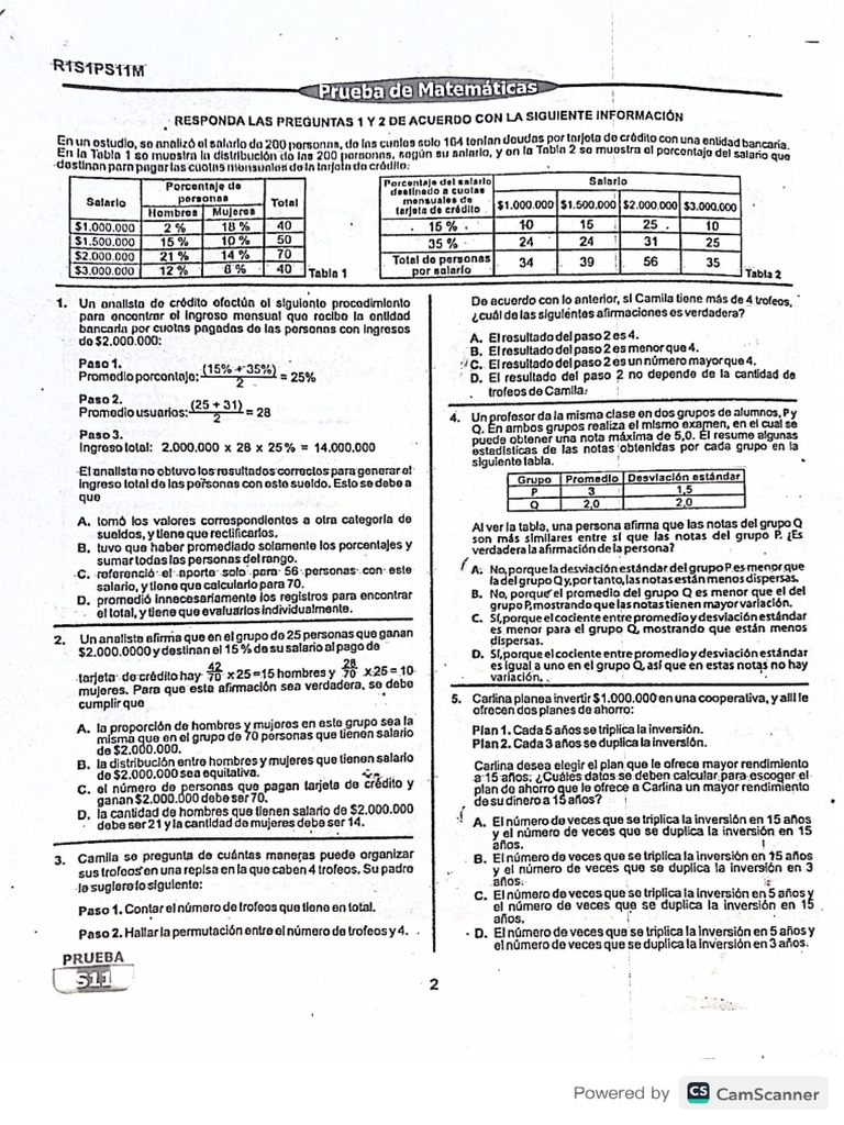 Cuarto Simulacro de Prueba Icfes 2023 | PDF