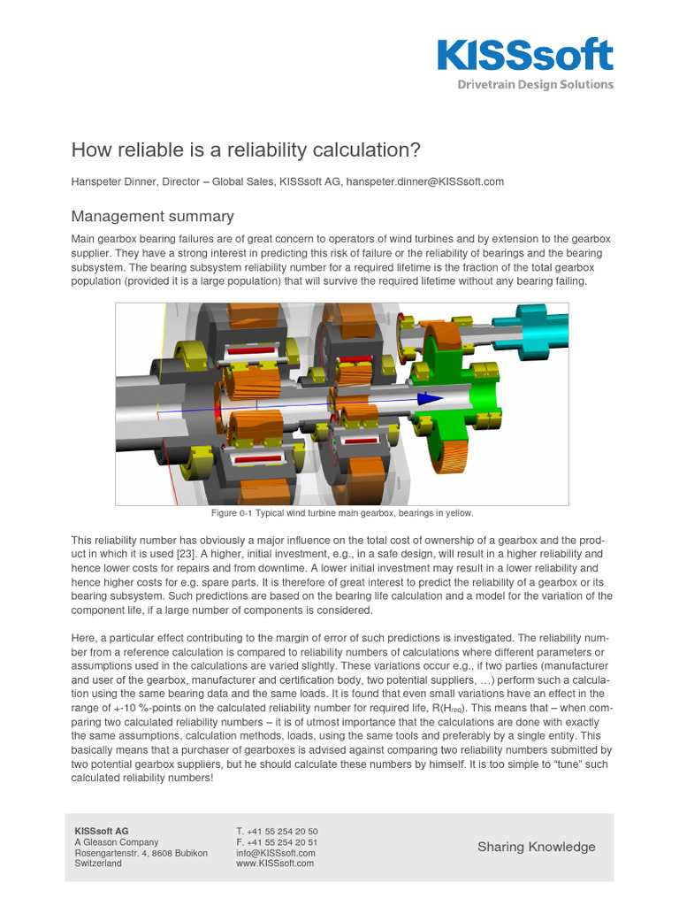 Article Reliability - Calculation - Wind - Gearbox - Bearings en v00 HD ...