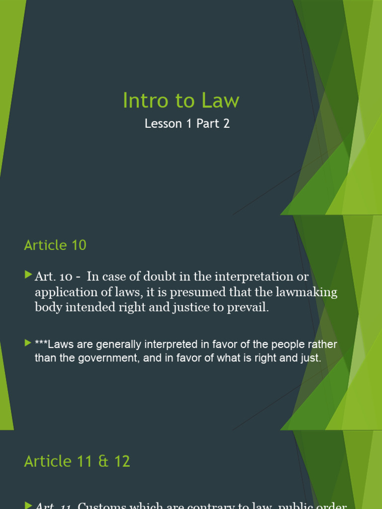 Intro To Law Lesson 1 Part 2 | PDF | Intestacy | Common Law