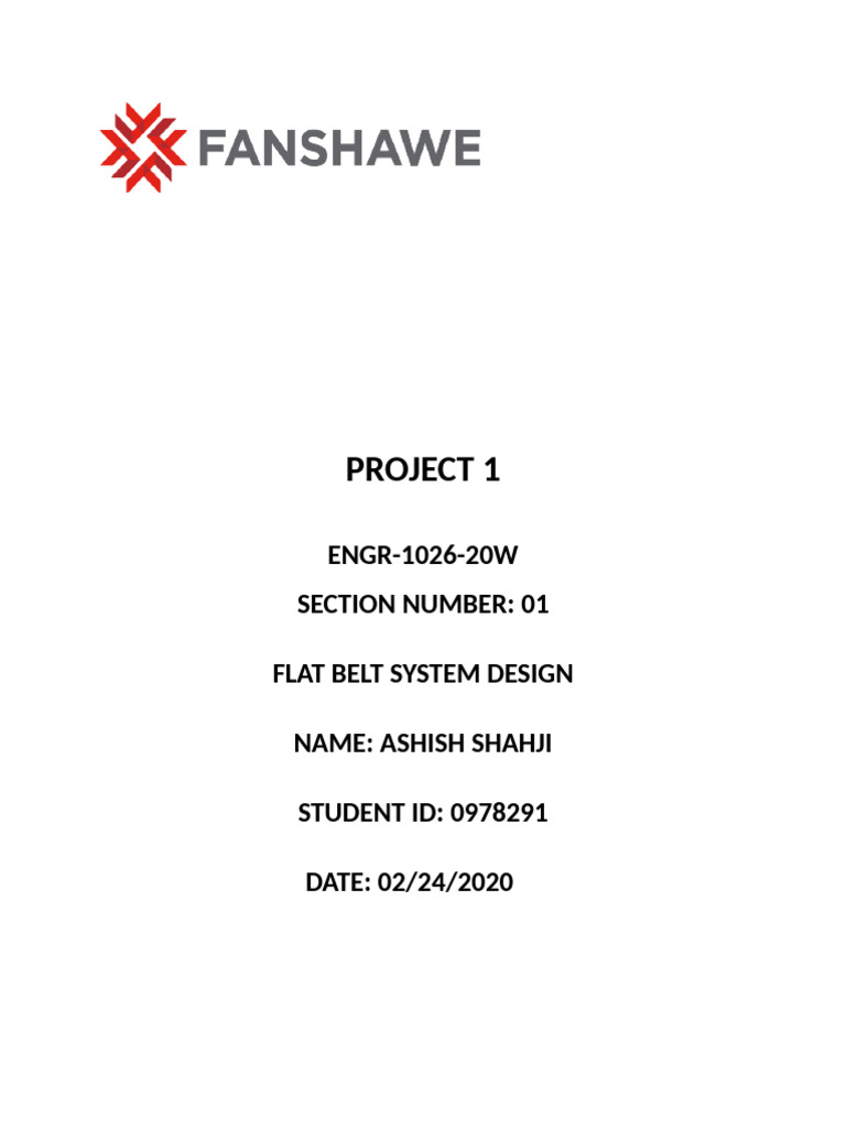Belt Design Project1 AS 1 | PDF | Belt (Mechanical) | Classical Mechanics
