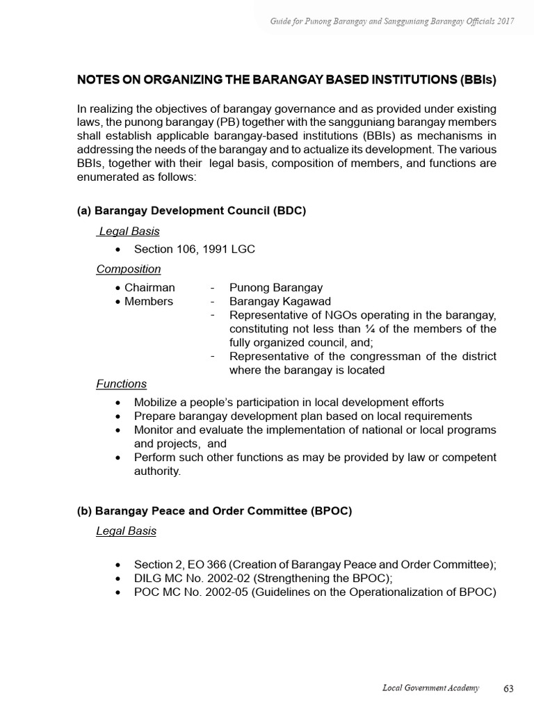 Brgy Based Intitutions - Dilg | PDF | Career & Growth | Social Science