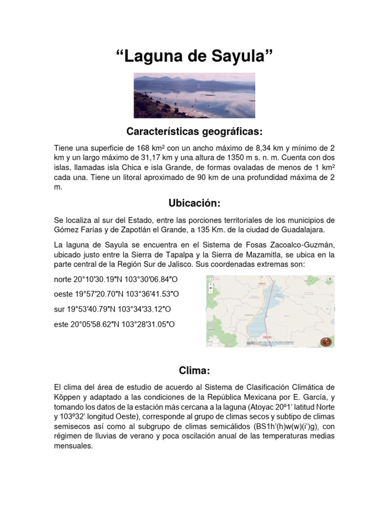 Laguna de Sayula | PDF | Clima | lago