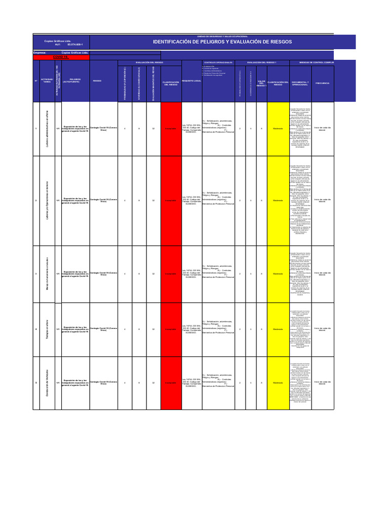 Matriz IPER - 3 | PDF | Medicina CLINICA | Enfermedades y trastornos